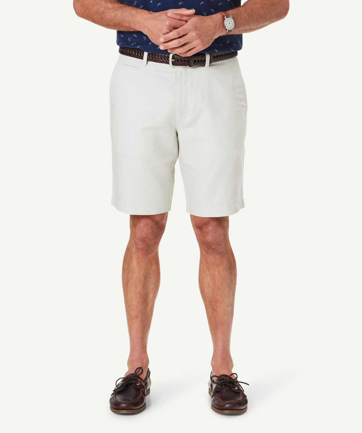 Linen Blend Shorts - Stone - x-shorts - GAZMAN