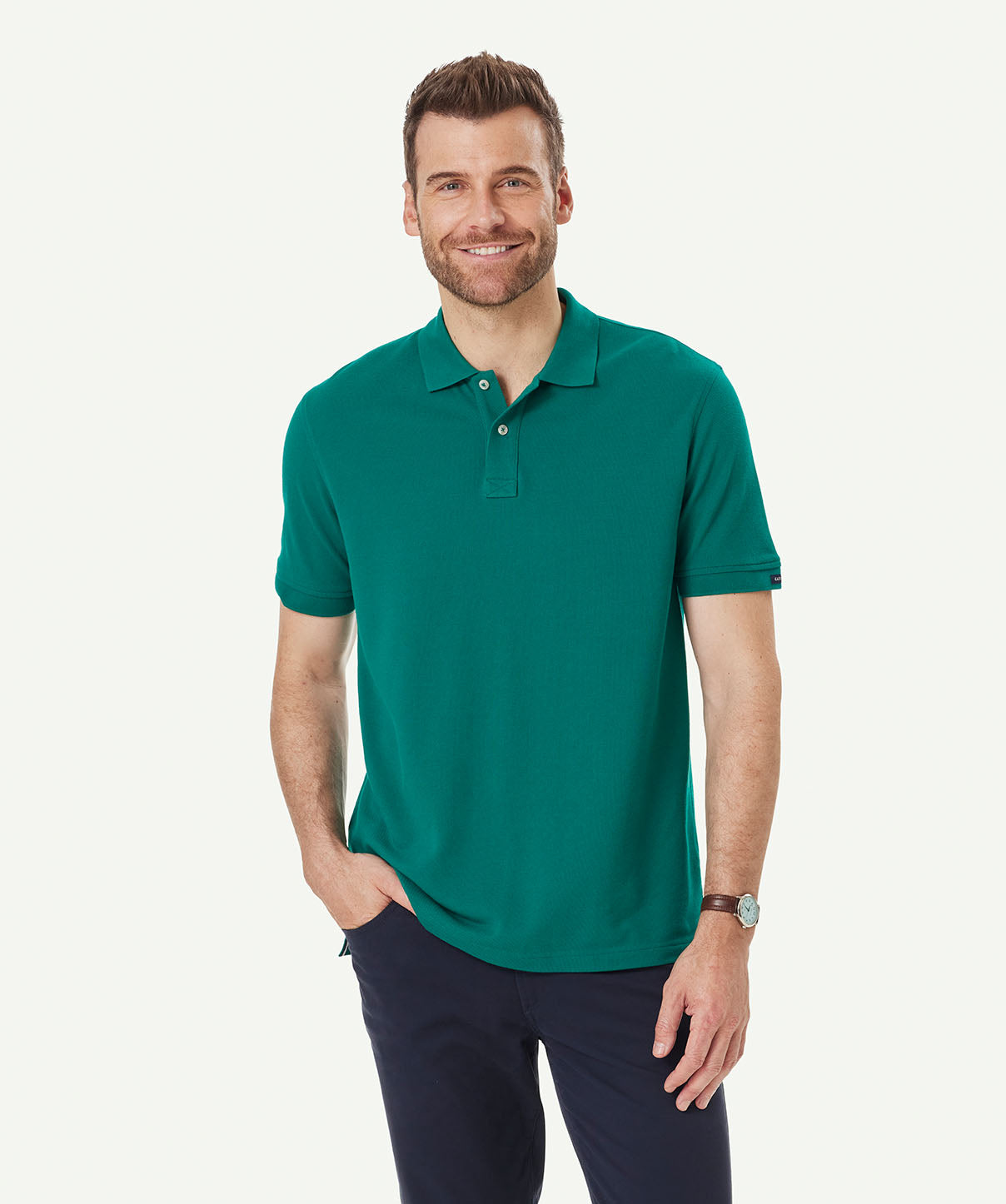 Classic Pique Polo - Green - polos - GAZMAN