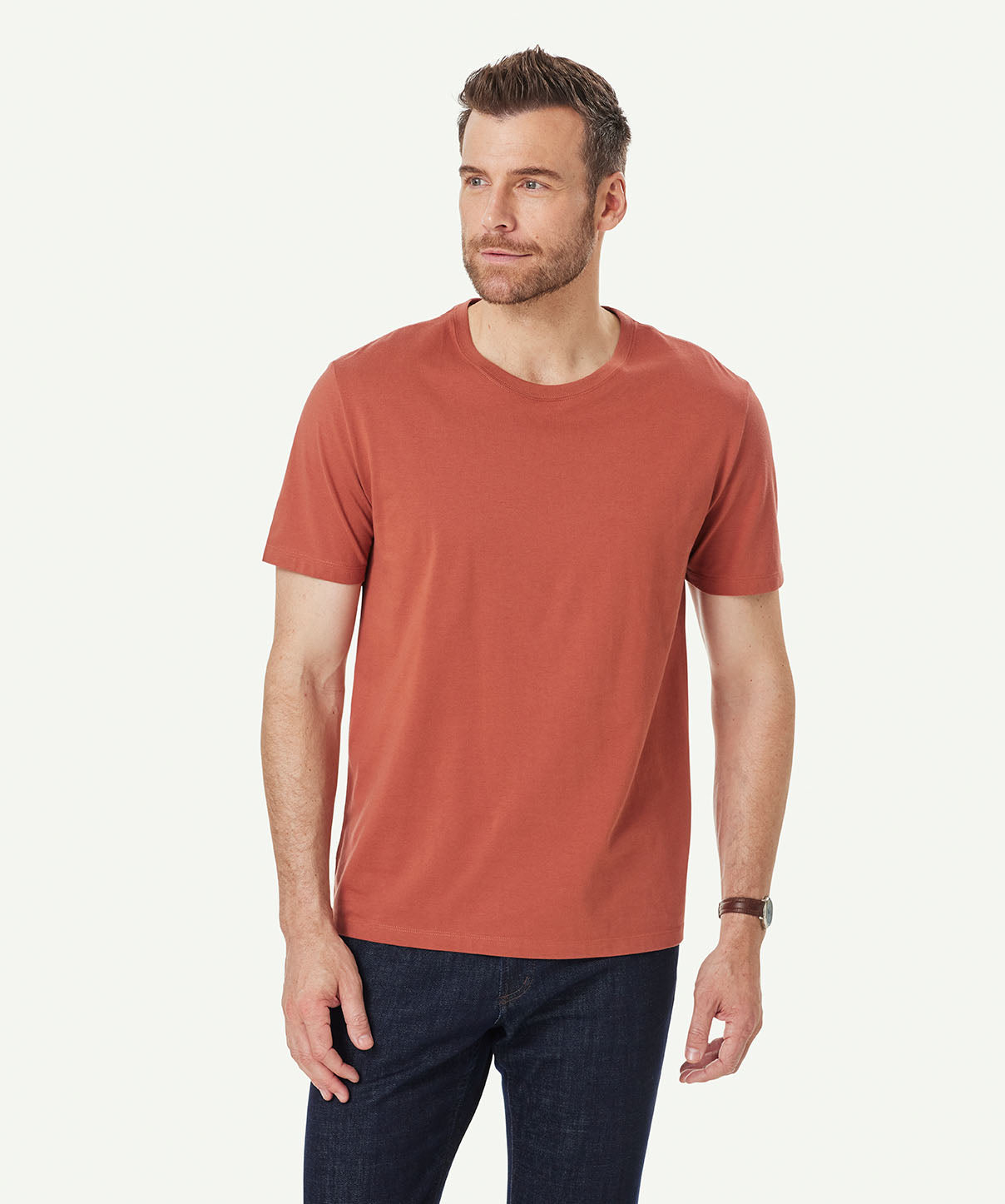 Basic Crew T-shirt - Terracotta - tshirts - GAZMAN
