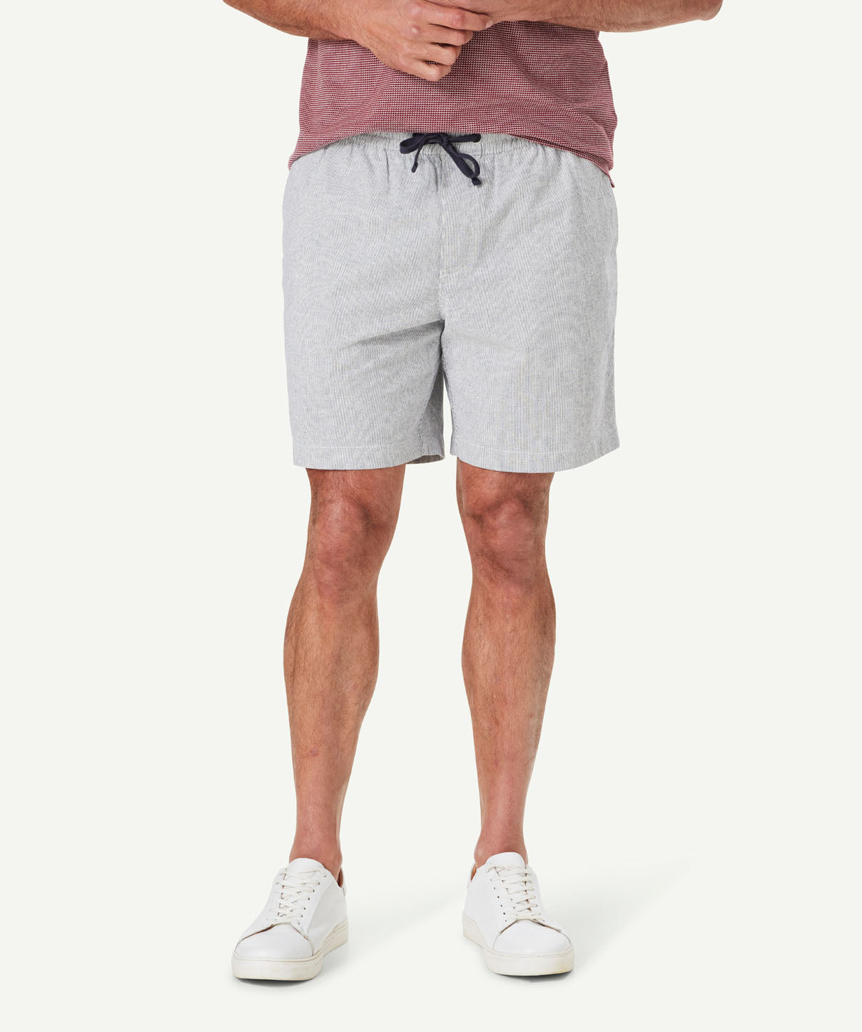 Cotton Linen Comfort Short - Navy - x-shorts - GAZMAN