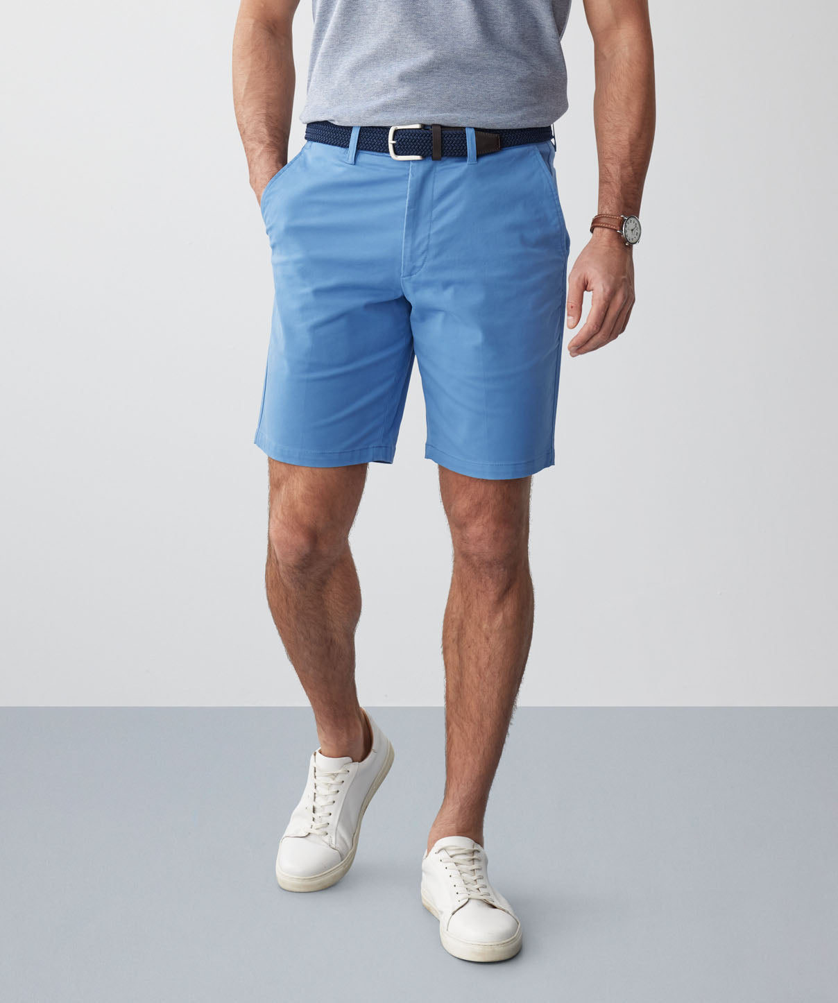 Comfort Twill Shorts - Blue - x-shorts - GAZMAN
