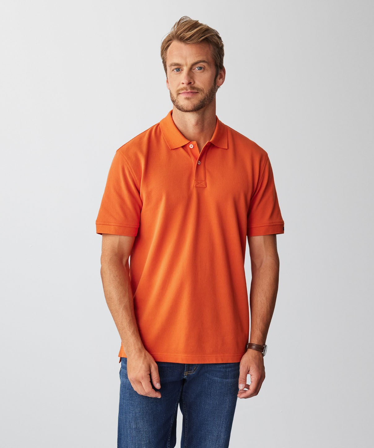 Classic Pique Polo - Burnt Orange - Polos - GAZMAN