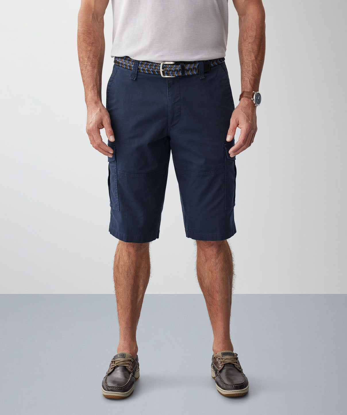 Long Cargo Shorts - Navy - x-shorts - GAZMAN