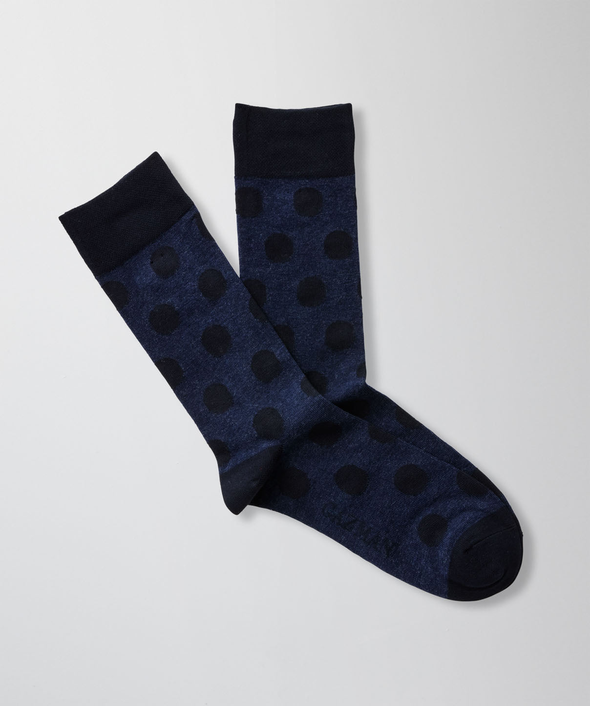 Non Tight Comfort Dot Socks - Denim - Socks - GAZMAN