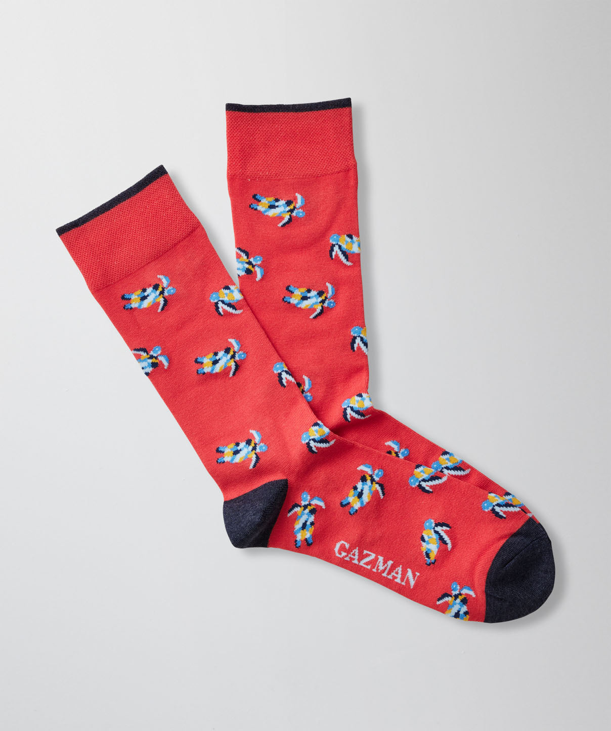 Non Tight Sea Turtle Sock - Red - Socks - GAZMAN