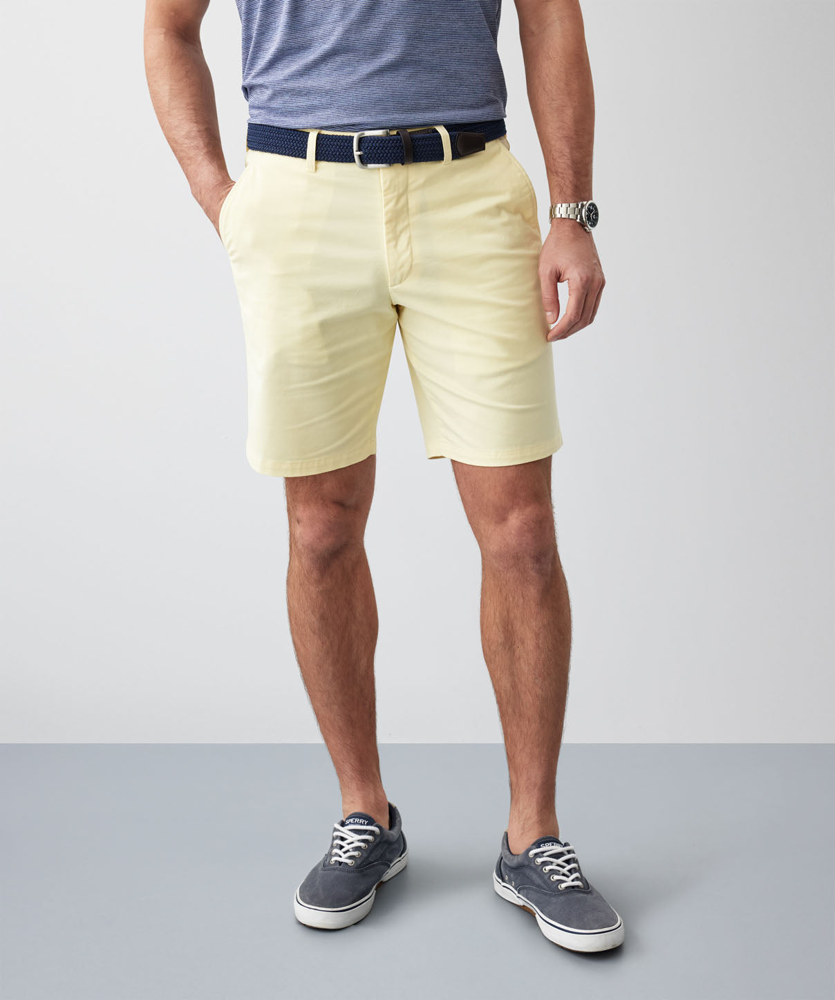 Comfort Twill Shorts - Pale Yellow - x-shorts - GAZMAN