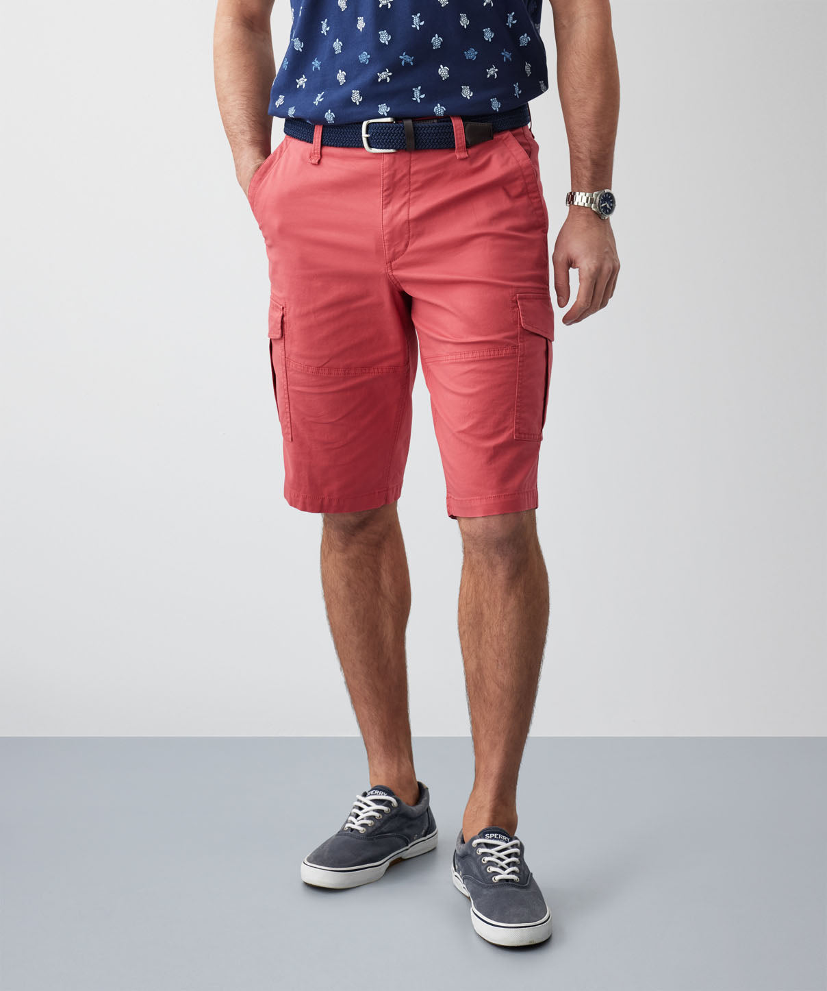 Long Cargo Shorts - Red - x-shorts - GAZMAN
