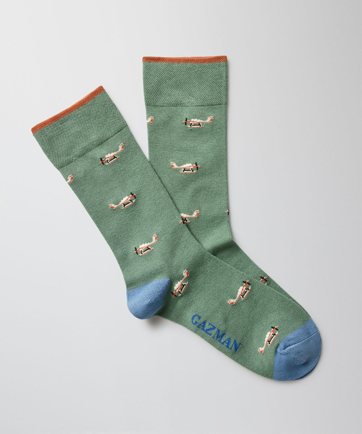 Non Tight Seaplane Sock - Sea Green - socks - GAZMAN