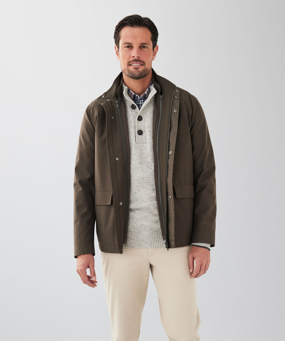 Hampton 2-in-1 Jacket - Dark Olive - casual_jackets - GAZMAN
