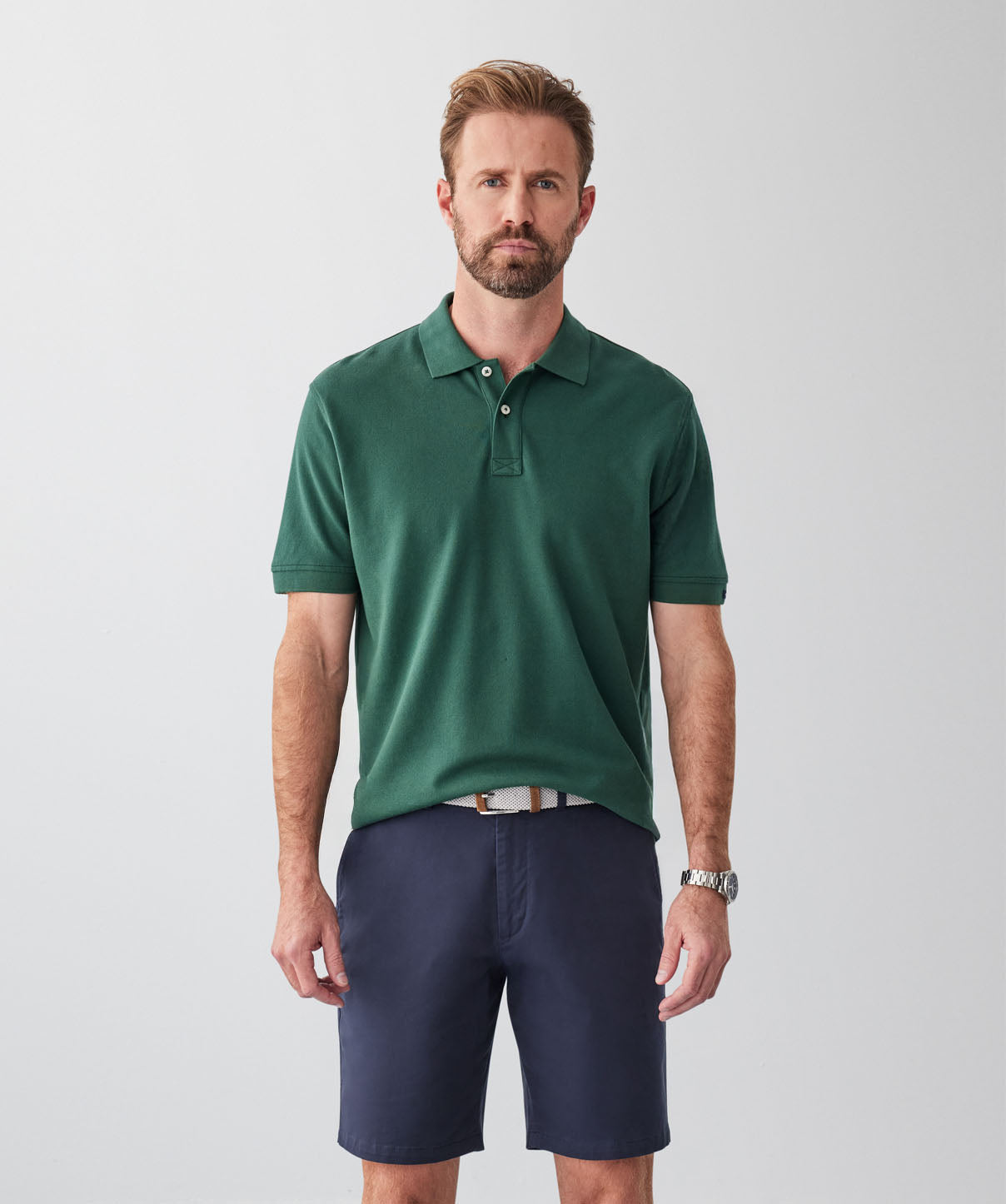 Classic Pique Polo - Dark Green - polos - GAZMAN
