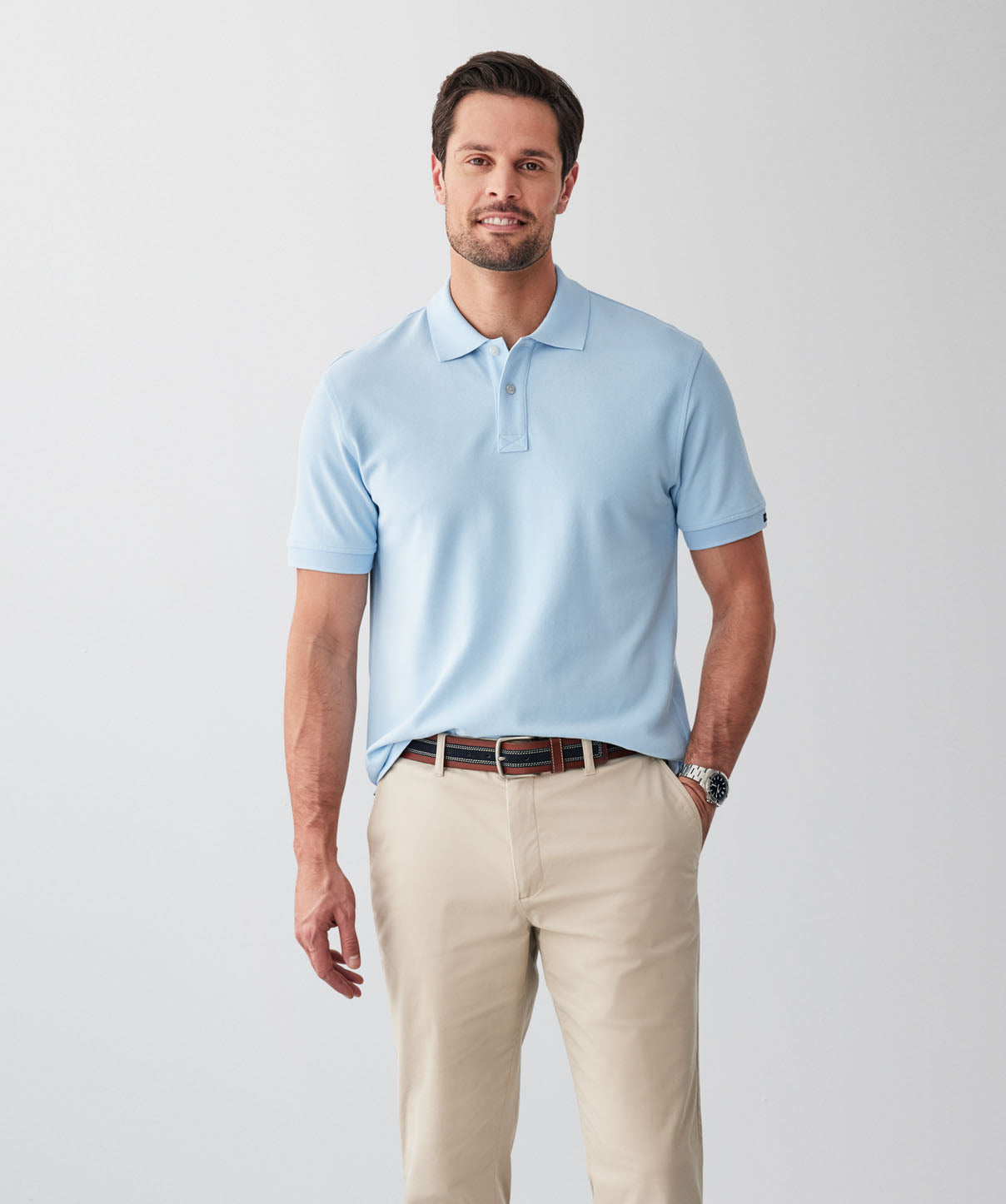 Classic Pique Polo - Sky Blue - polos - GAZMAN