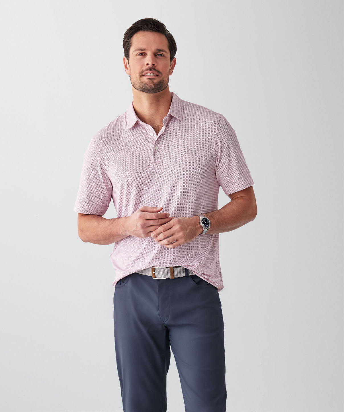 GAZFLEX Geo Polo - Washed Red - polos - GAZMAN
