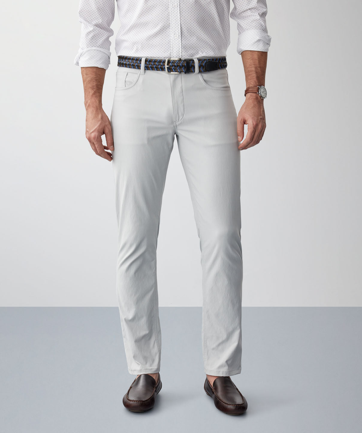 GAZFLEX Performance Pants - Light Grey - casual_pants - GAZMAN