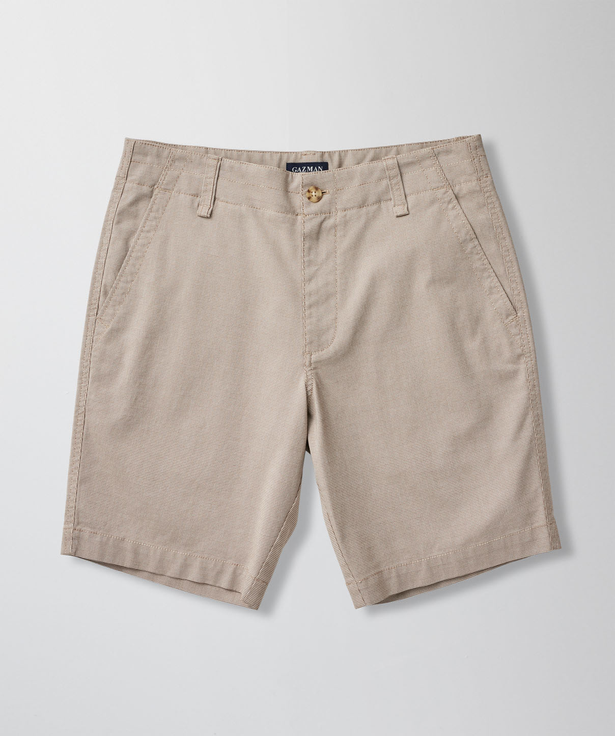 Active Houndstooth Shorts - Sand - shorts - GAZMAN