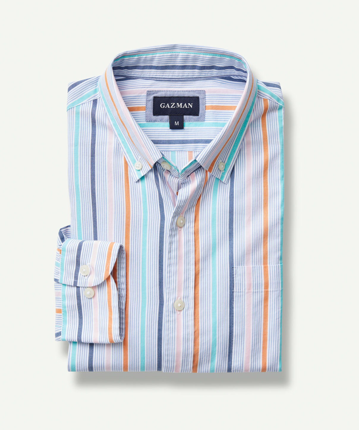 Casual Madras Stripe Long Sleeve Shirt - Multi Stripe - category_2:Long ...