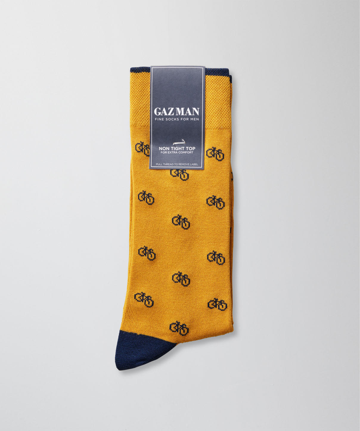 Non Tight Bike Sock - Mineral Yellow - Socks - GAZMAN