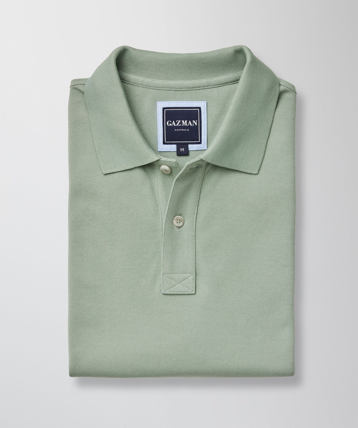 Classic Pique Polo - Sage - polos - GAZMAN