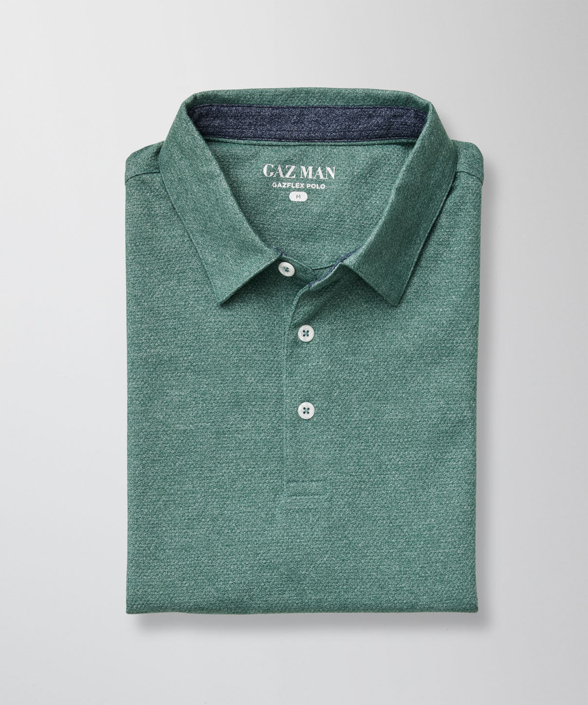 GAZFLEX Textured Polo - Green - polos - GAZMAN
