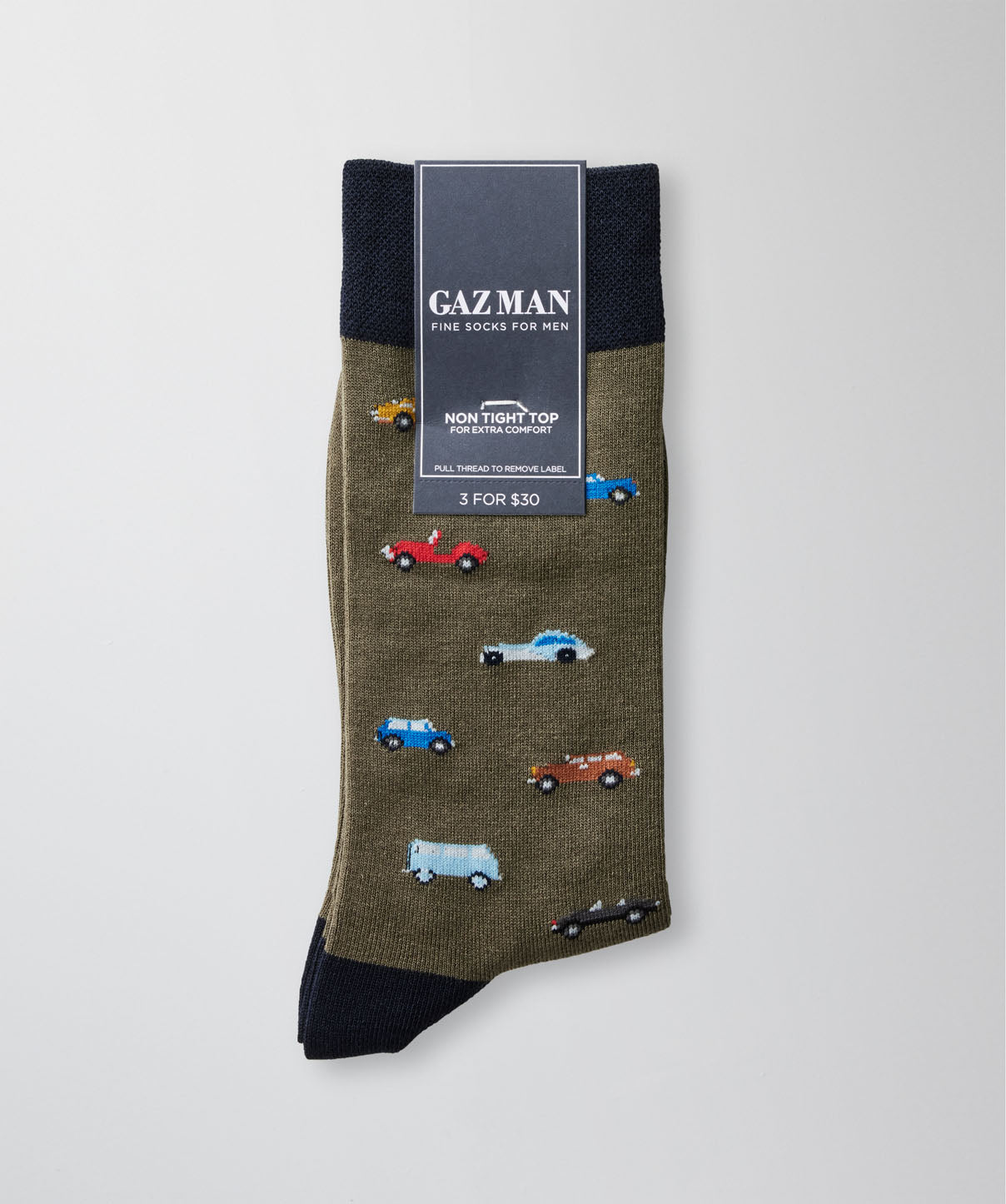 Non Tight Car Socks - Khaki - Socks - GAZMAN