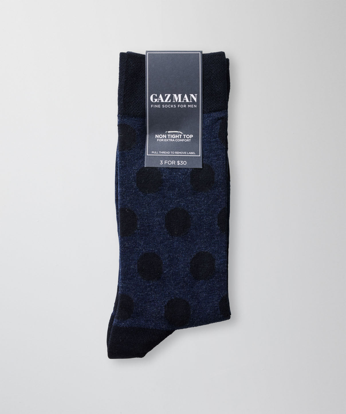 Non Tight Comfort Dot Socks - Denim - category_2:Socks - GAZMAN