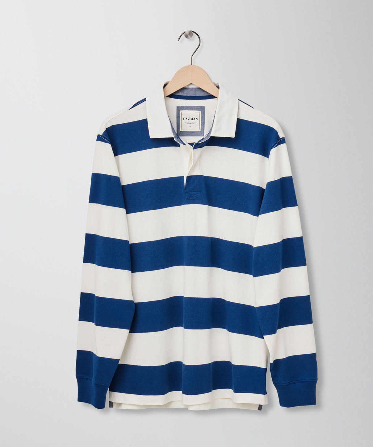 Block Stripe Rugby Jumper - Blue - sweats - GAZMAN