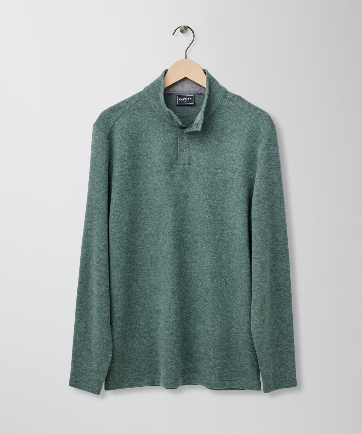 Fairway Half Button Sweat - Green - sweats - GAZMAN