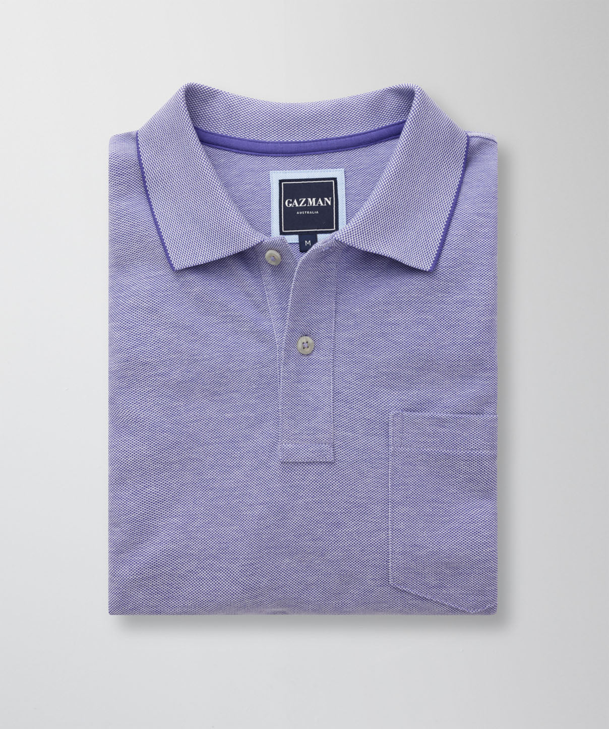Oxford Pocket Polo - Violet - polos - GAZMAN
