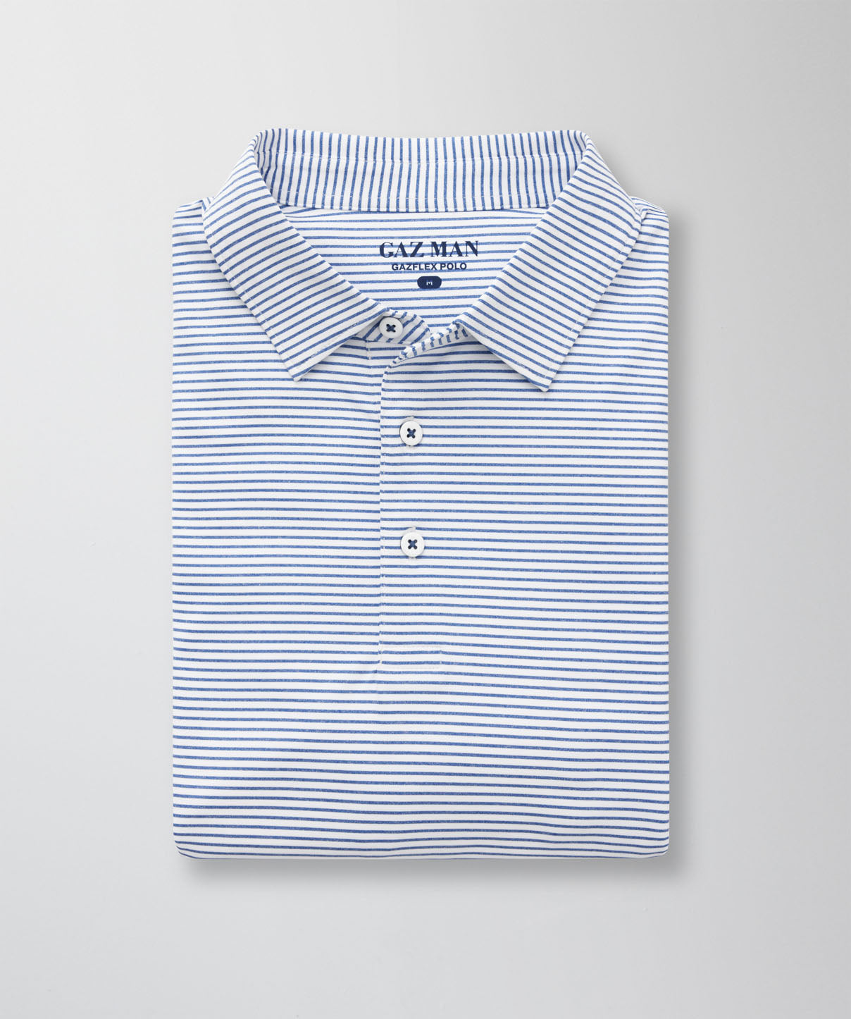 GAZFLEX Stripe Polo - White - polos - GAZMAN