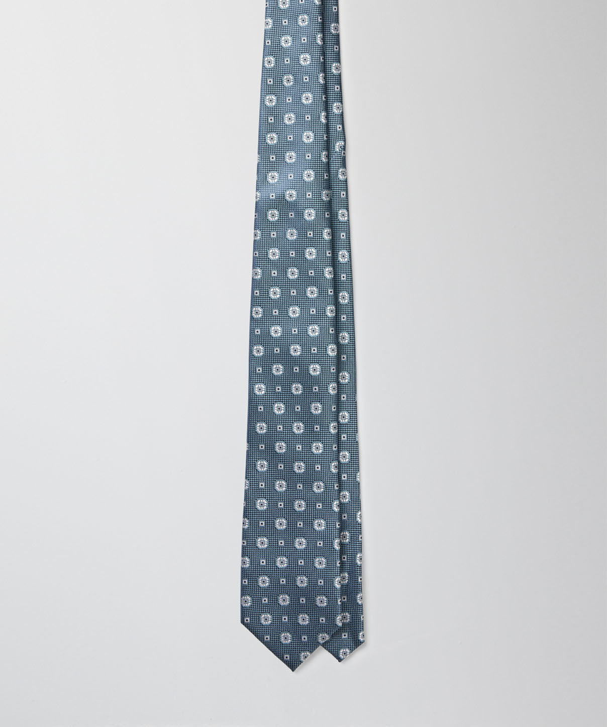 Silk Textured Foulard Tie - Teal - x-ties - GAZMAN