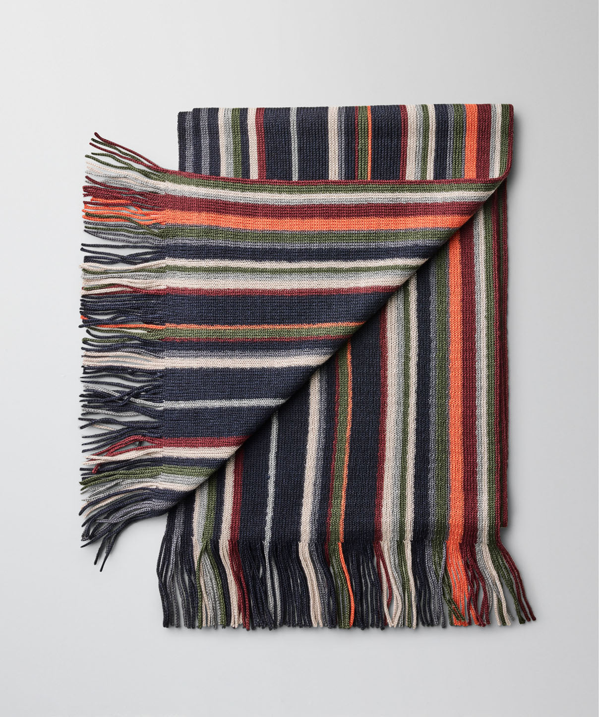 Wool Blend Multi-Stripe Scarf - Multi Stripe - scarves - GAZMAN
