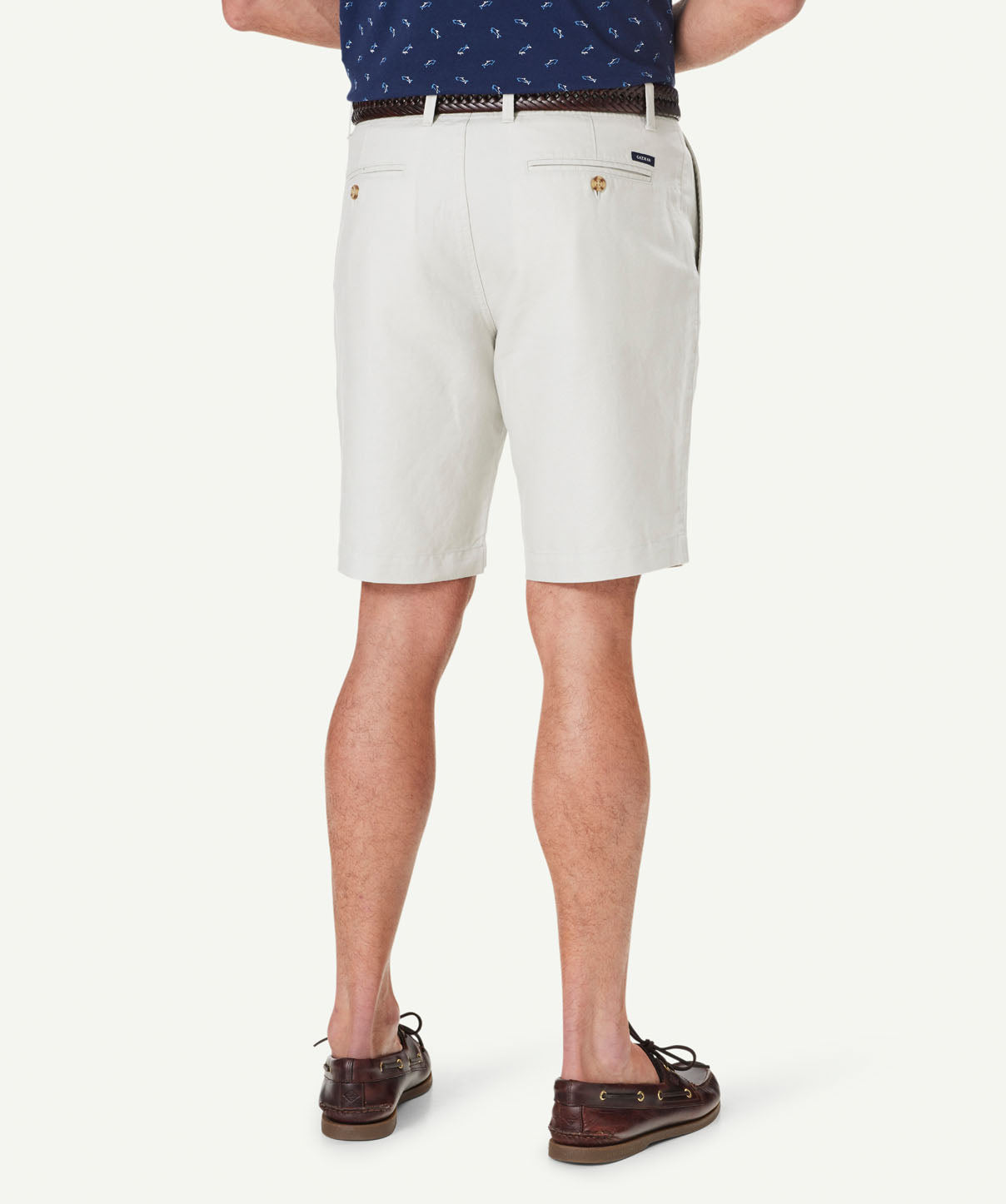 Linen Blend Shorts - Stone - x-shorts - GAZMAN