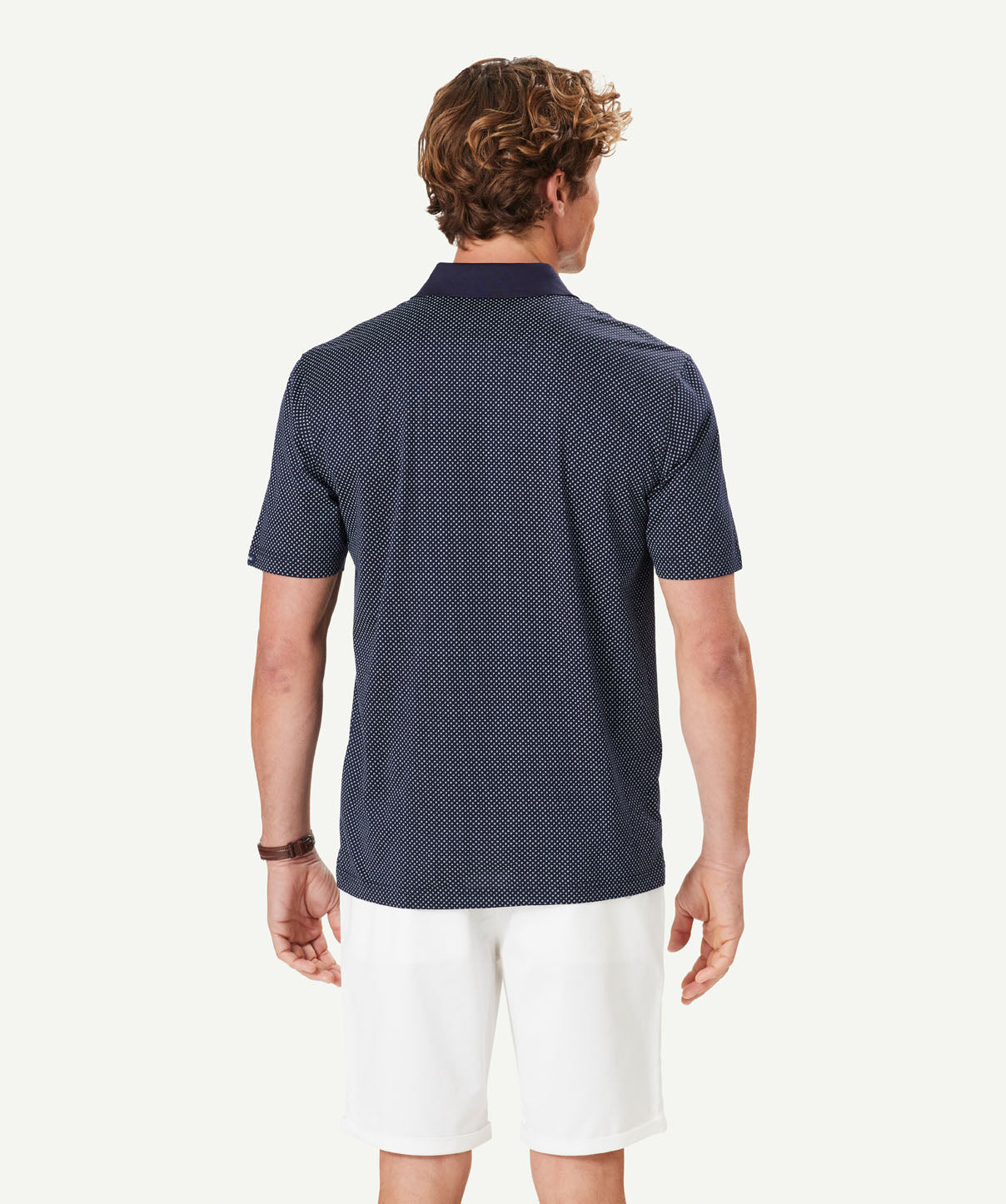 Smart Geo Print Polo - Navy - polos - GAZMAN