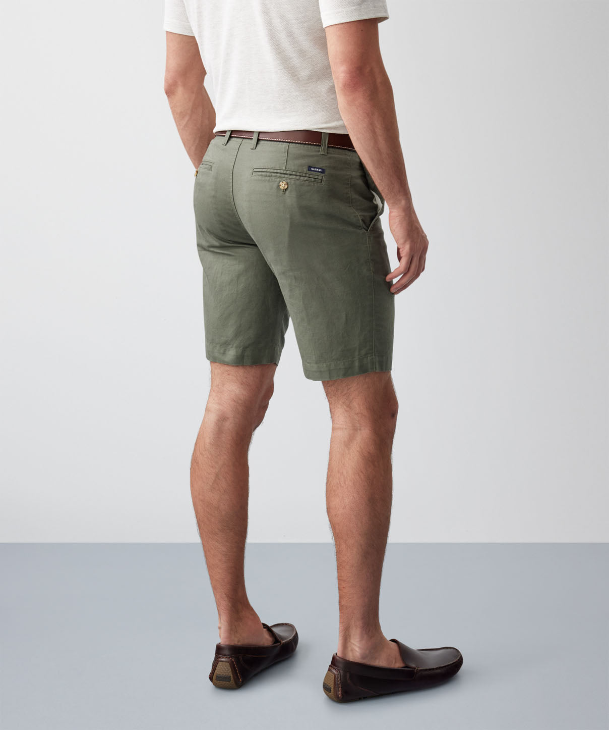 Linen Blend Shorts - Khaki - shorts - GAZMAN