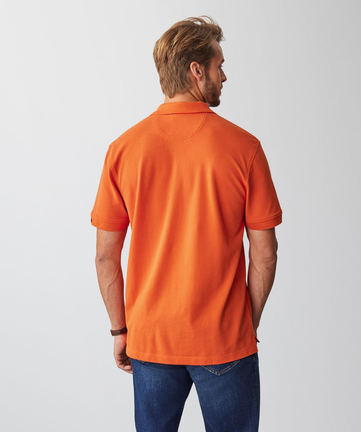 Classic Pique Polo - Burnt Orange - polos - GAZMAN