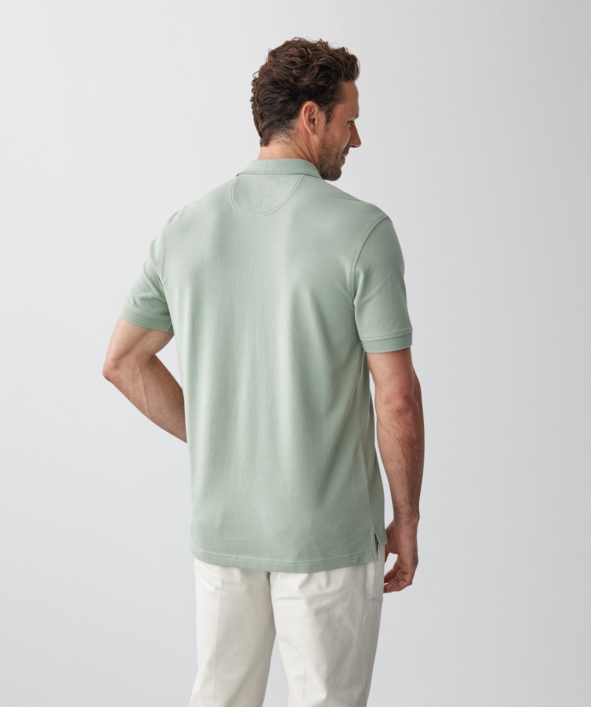 Classic Pique Polo - Sage - polos - GAZMAN