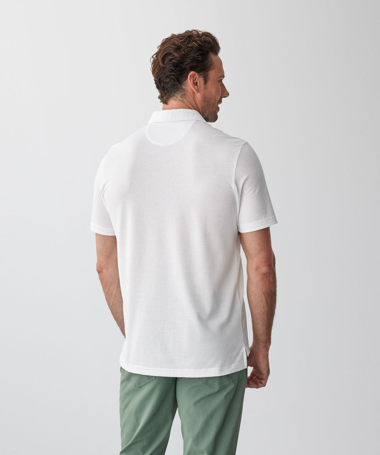 GAZFLEX Textured Polo - White - polos - GAZMAN