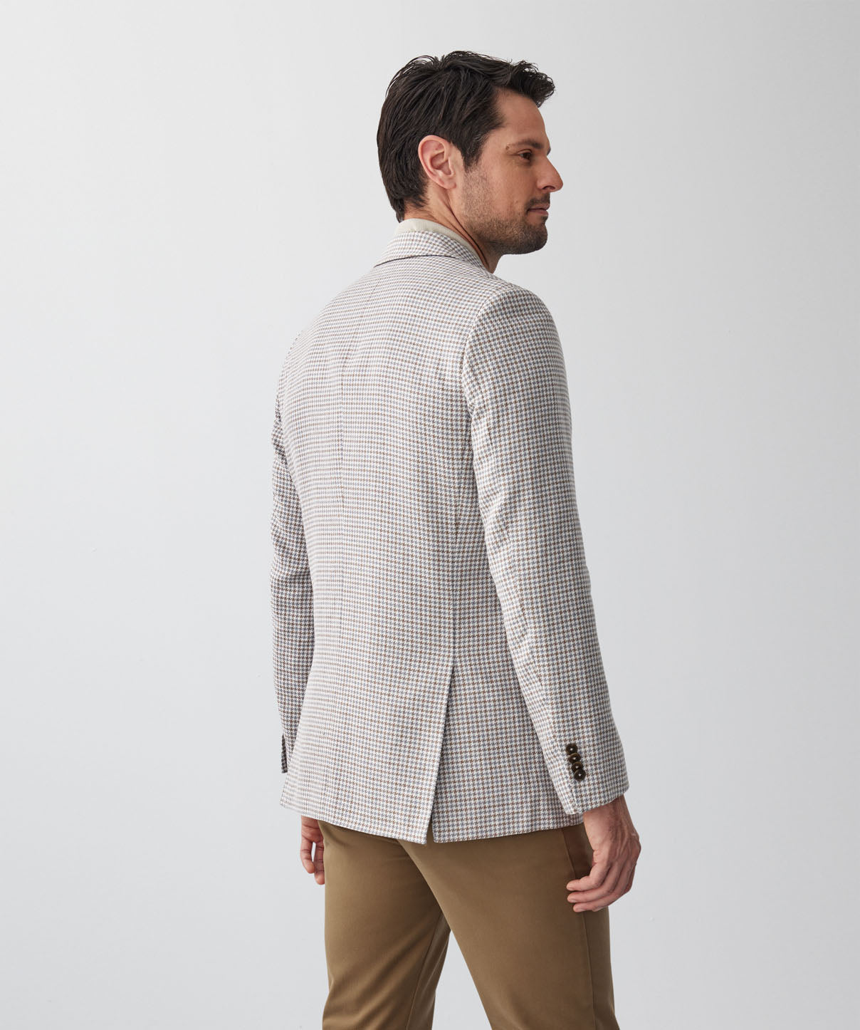 Linen Blend Houndstooth Sports Jacket - Multi Check - category_2:Sports ...