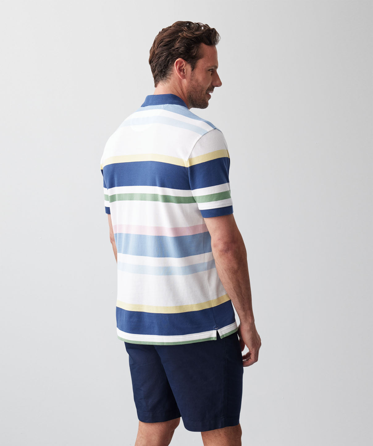 Variegated Stripe Polo - Multi Stripe - polos - GAZMAN