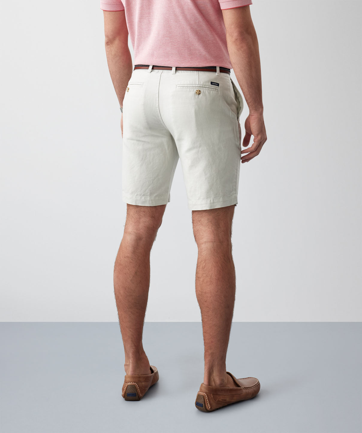 Linen Blend Shorts - Stone - shorts - GAZMAN