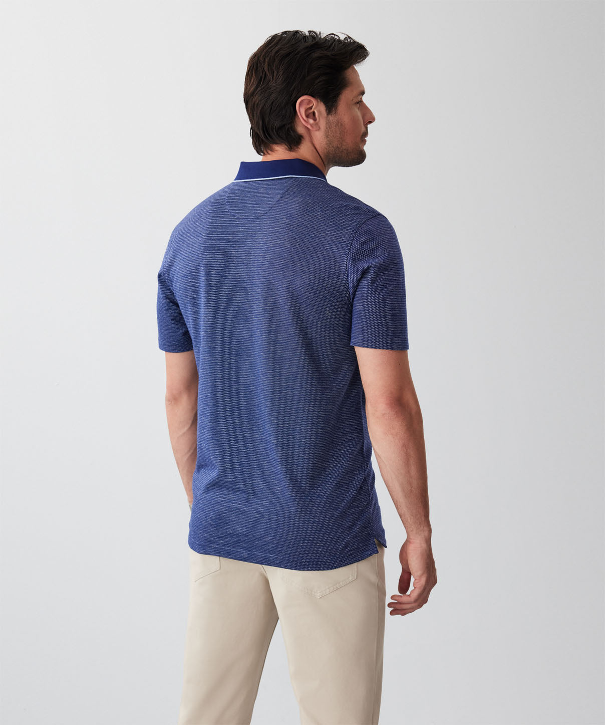 Smart Jacquard Polo - Navy - polos - GAZMAN