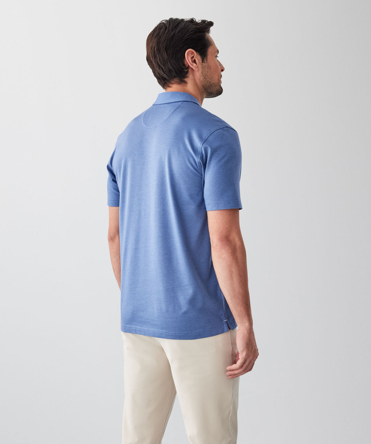 Smart Jacquard Polo - Blue - polos - GAZMAN