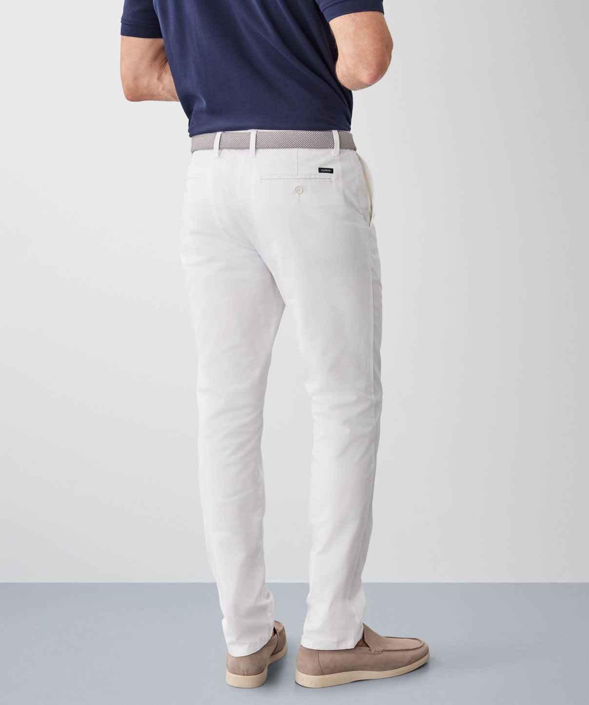 Modern Chino Pants - White - casual_pants - GAZMAN