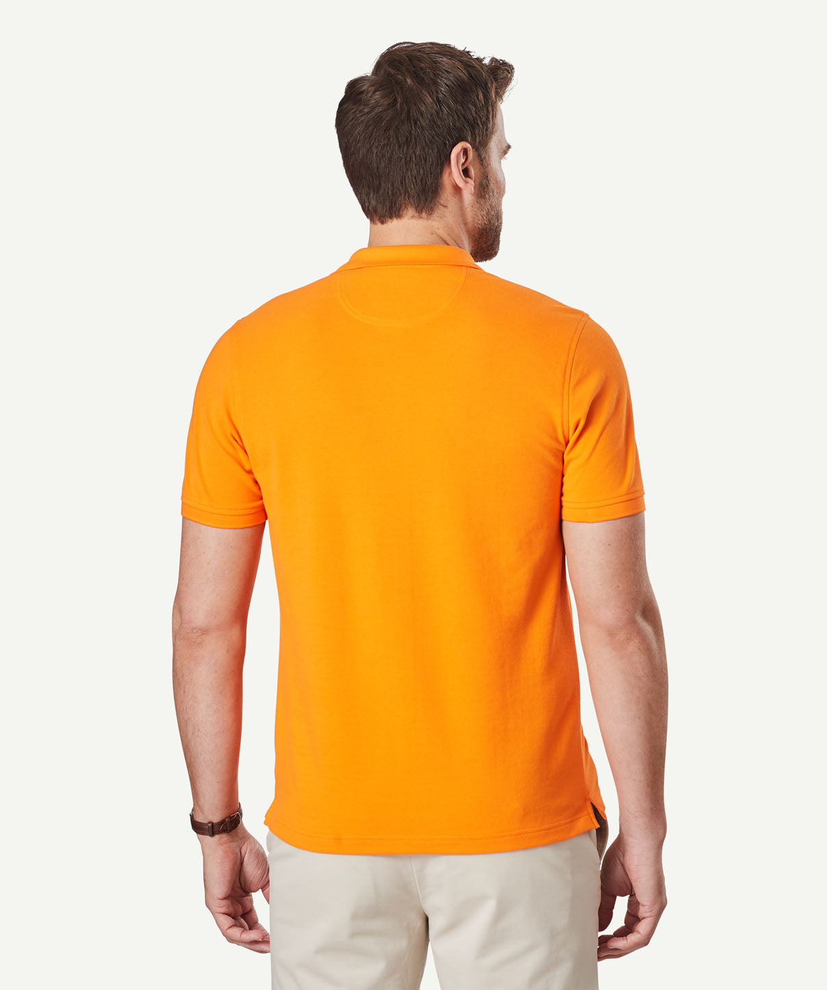 Tailored Classic Pique Polo - Bright Orange - polos - GAZMAN