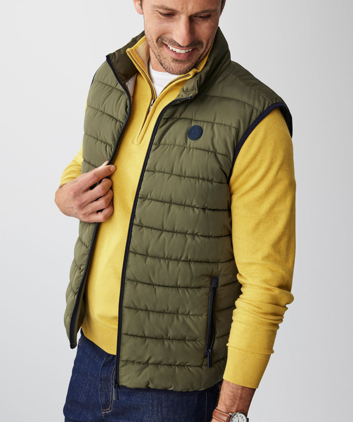 Lightweight Puffer Vest - Moss - Vests - GAZMAN