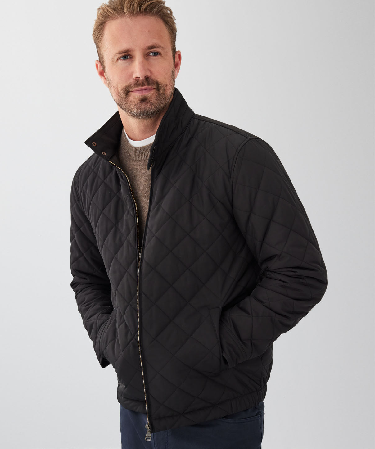 Campbell Zip Harrington Jacket - Black - casual_jackets - GAZMAN