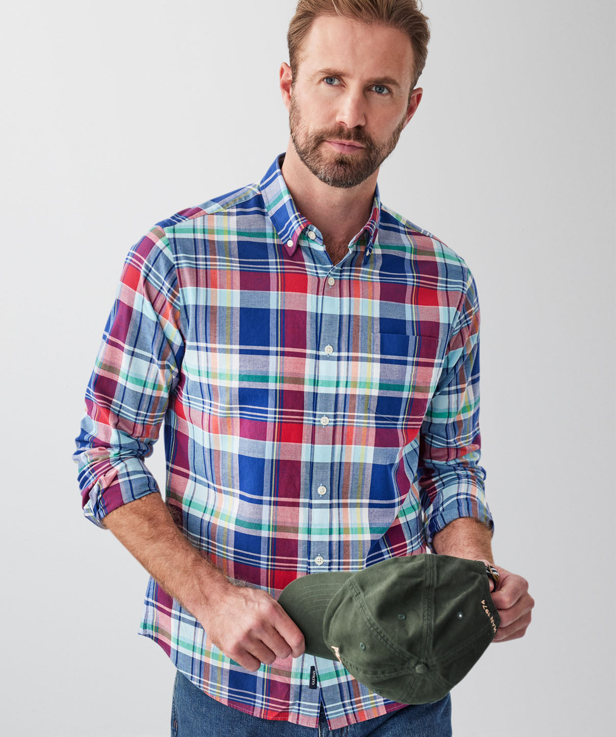 Tailored Fit Casual Multi Check Long Sleeve Shirt - Multi - long_sleeve ...