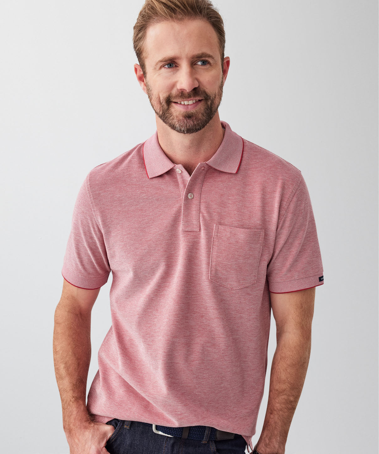 Oxford Pocket Polo - Red - polos - GAZMAN