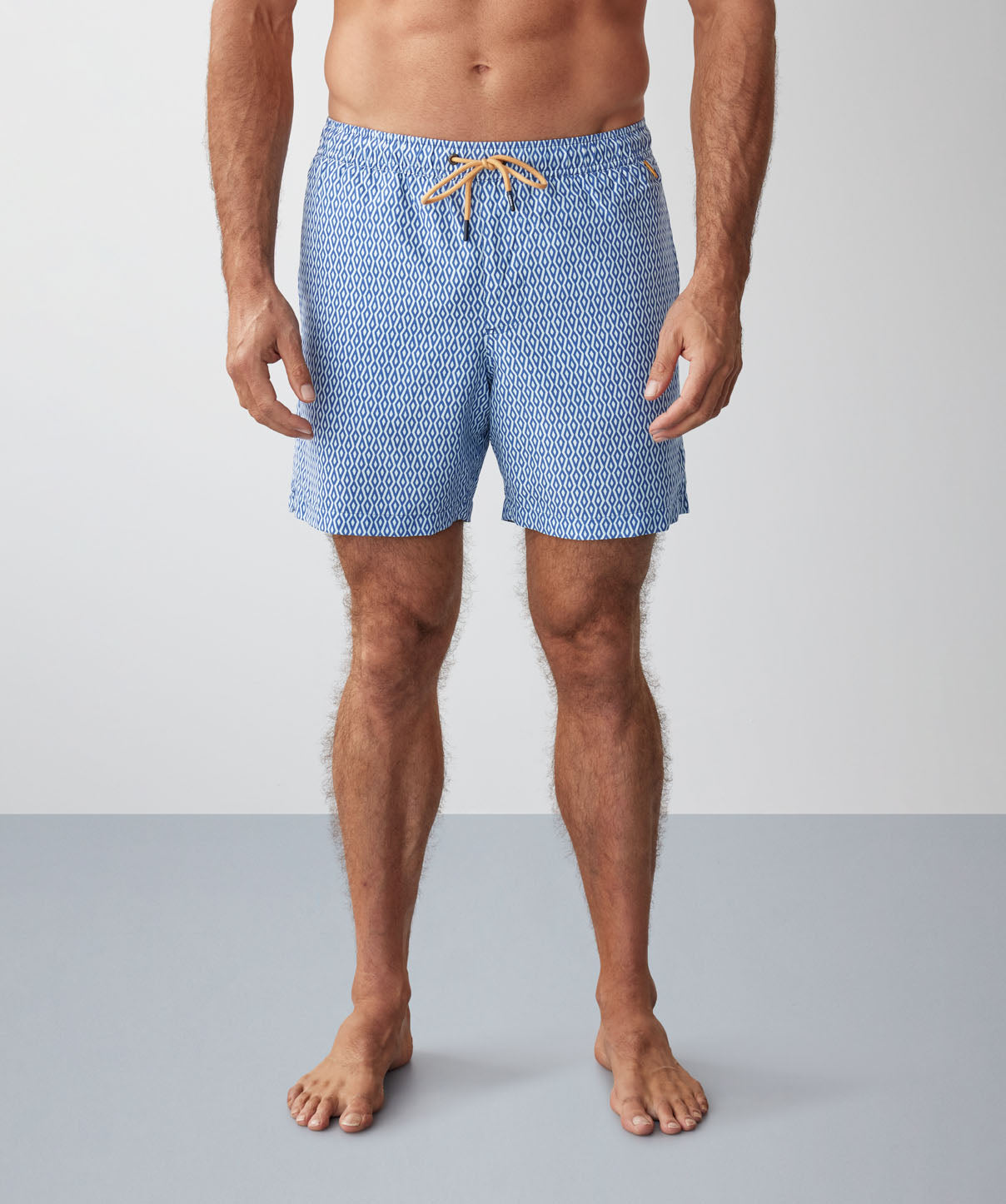 Geo Wave Swim Shorts - Light Blue - Beach Shorts - GAZMAN