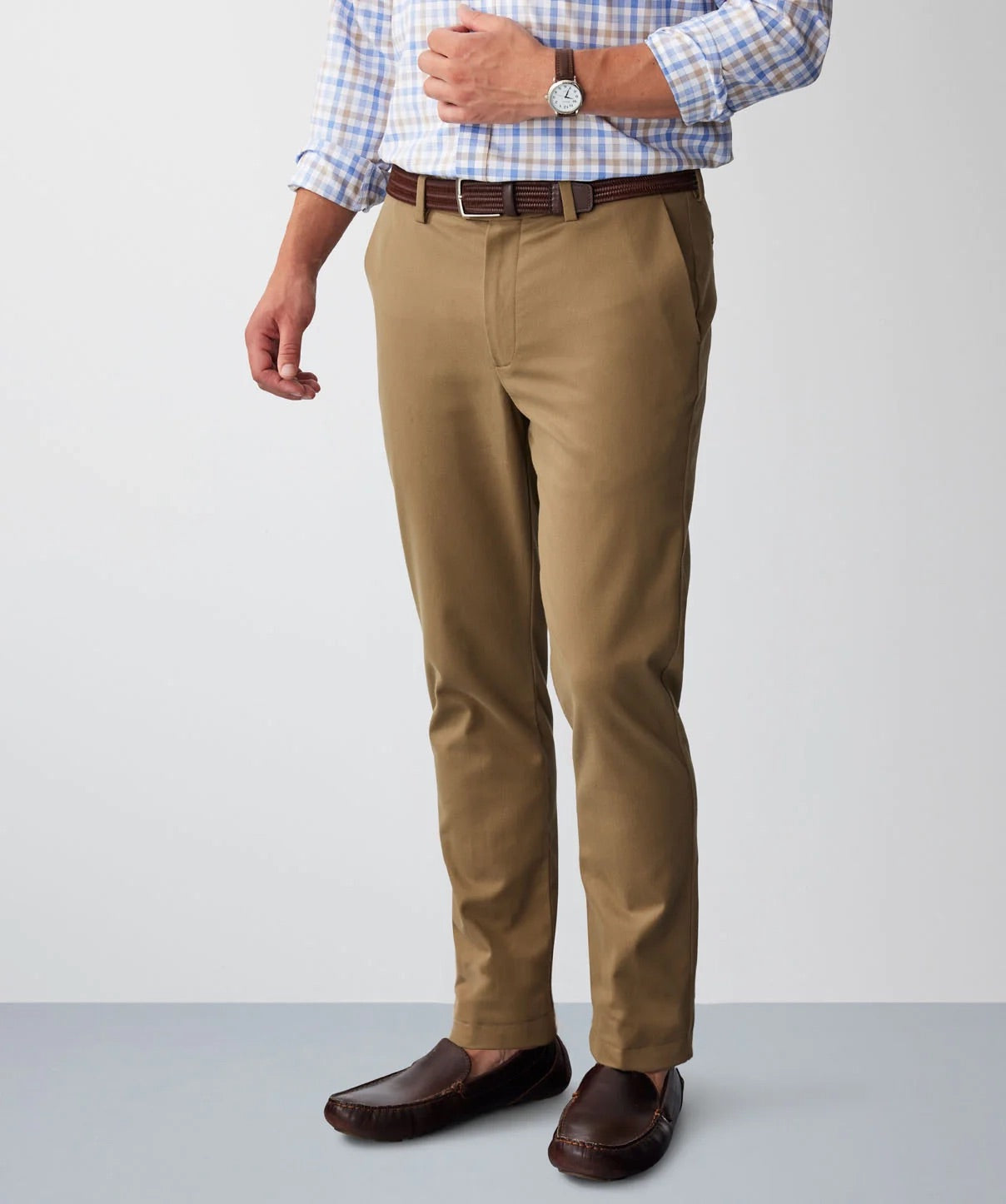 Non-Iron Modern Chino Pants - Bison - Casual Pants - GAZMAN