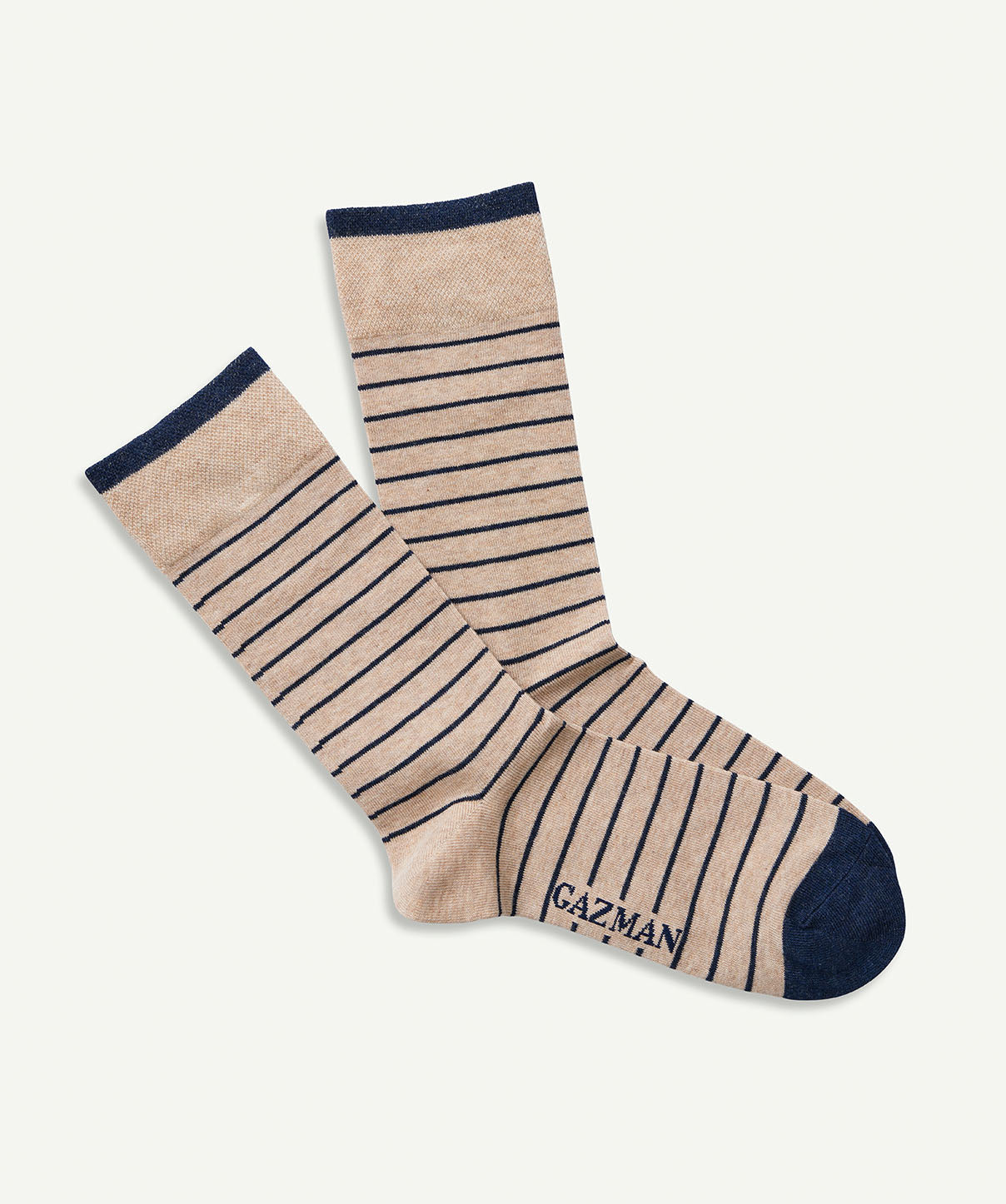 Non Tight Stripe Sock - Sand - Socks - GAZMAN